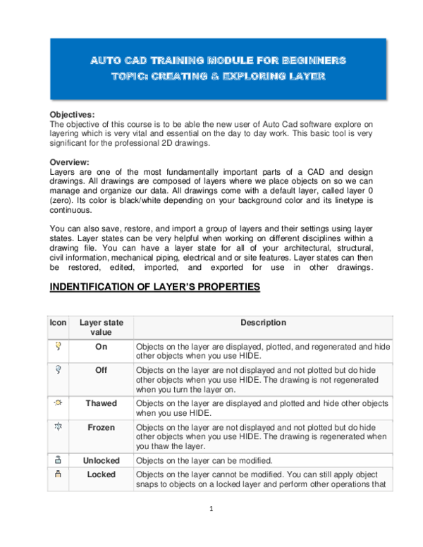 (PDF) Auto Cad Module