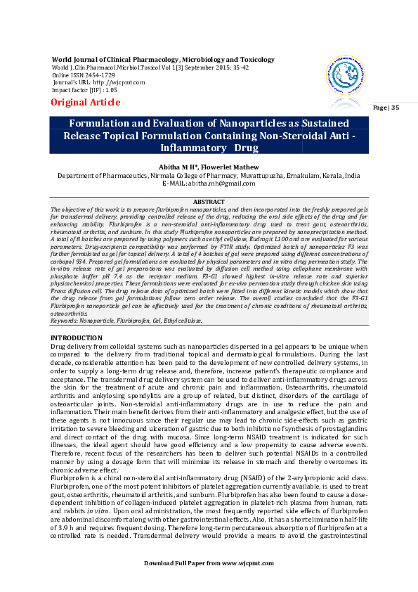 (PDF) Formulation and Release Topical Formulation