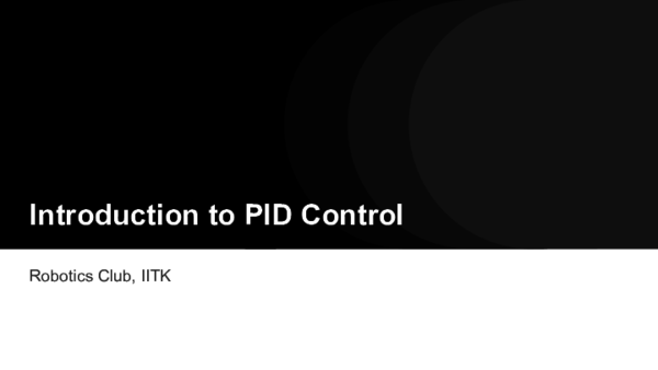 (PDF) Introduction to PID Control