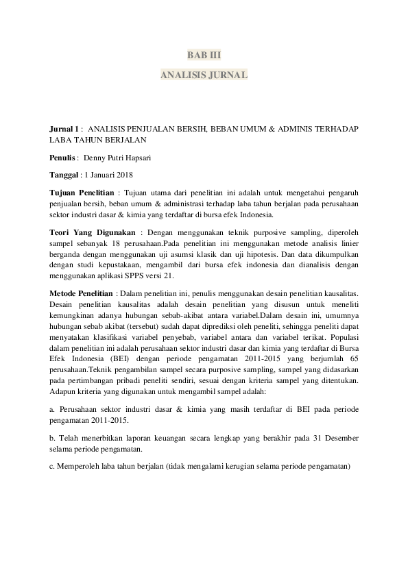(DOC) Analisis Jurnal