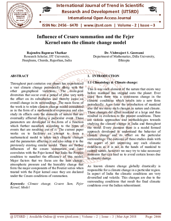 (PDF) Influence of Cesaro summation and the Fejer Kernel onto the ...