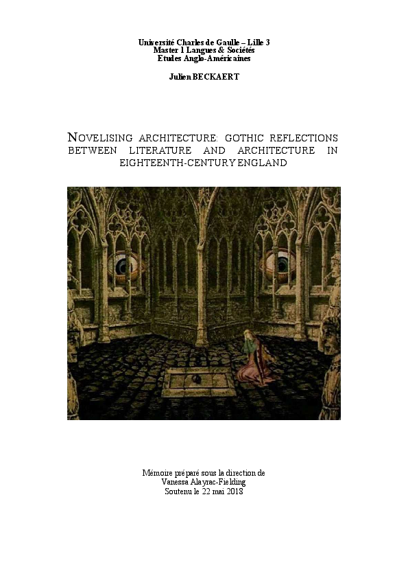 (PDF) Novelising Architecture: Gothic Reflections between Literature ...