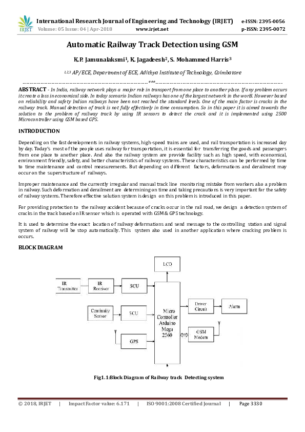 (PDF) IRJETAutomatic Railway Track Detection using GSM