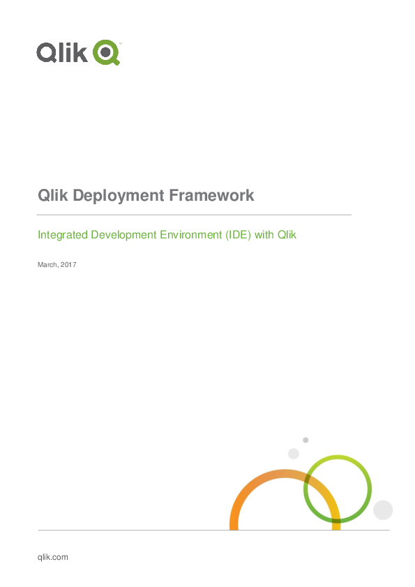 (PDF) Qlik Deployment Framework Integrated Development Environment (IDE) with Qlik