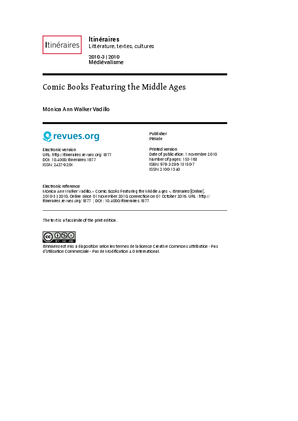 (PDF) Comic Books Featuring the Middle Ages