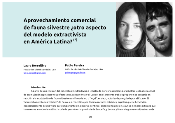 (PDF) Aprovechamiento comercial de fauna silvestre ¿otro aspecto del ...