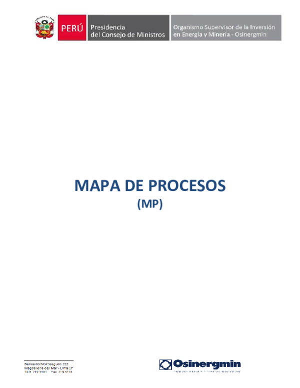 (PDF) MAPA DE PROCESOS (MP