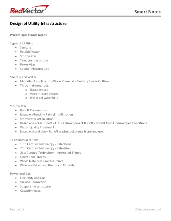 (PDF) Design of Utility Infrastructure
