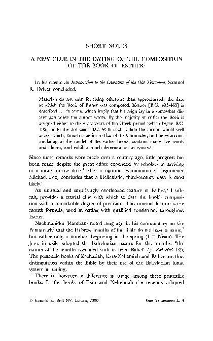 (PDF) Albert D. Friedberg, “A New Clue in the Dating of the Composition ...