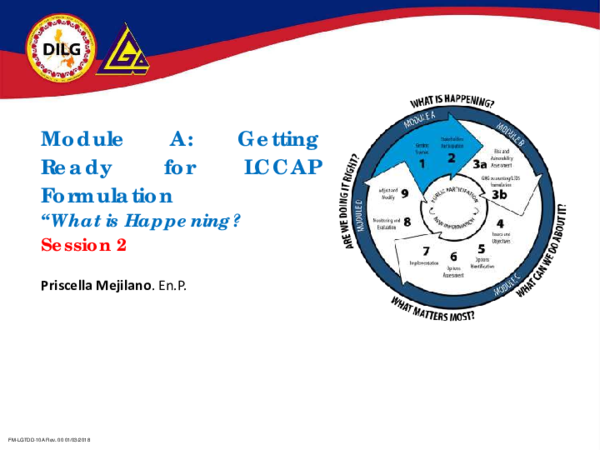 (PDF) Module A: Getting Ready for LCCAP Formulation " What is Happening ...