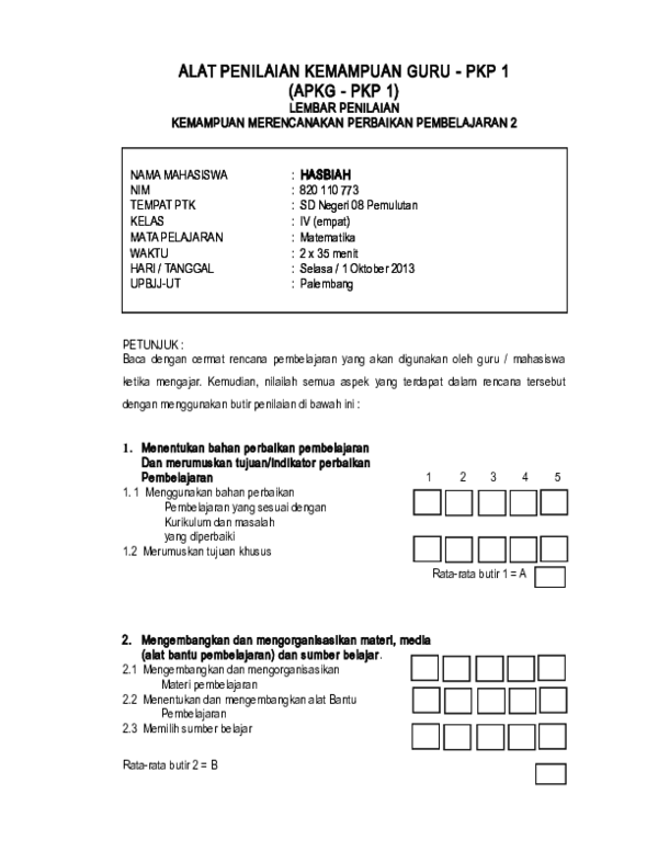 (DOC) ALAT PENILAIAN KEMAMPUAN GURU -PKP 1 (APKG -PKP 1