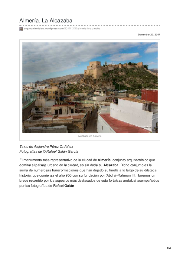 (PDF) Almería. La Alcazaba