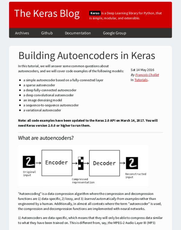 (PDF) Building Autoencoders in Keras (PDF) Building Autoencoders in Keras
