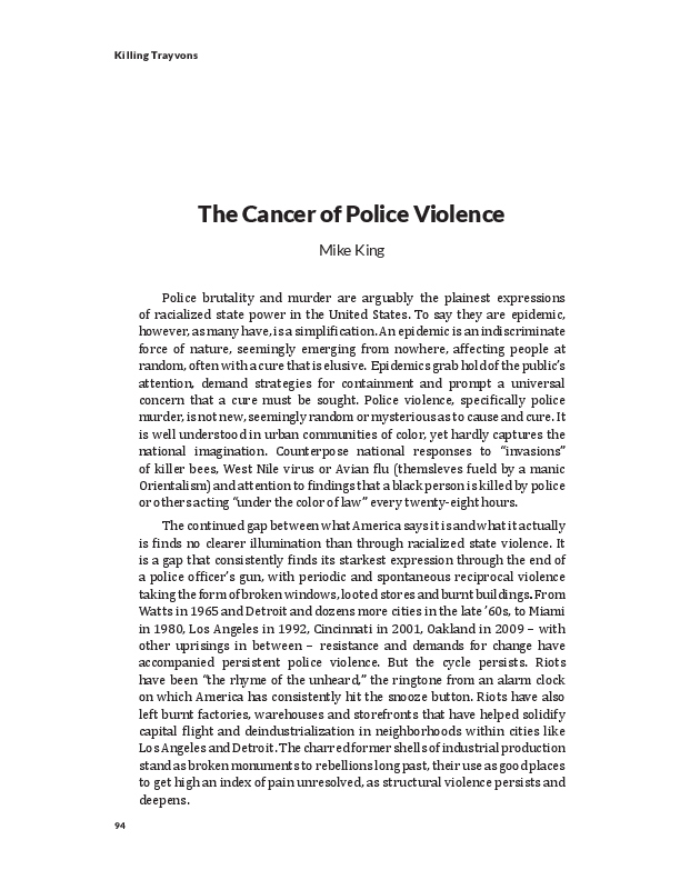 (PDF) Understanding Police Violence as a Systemic Issue