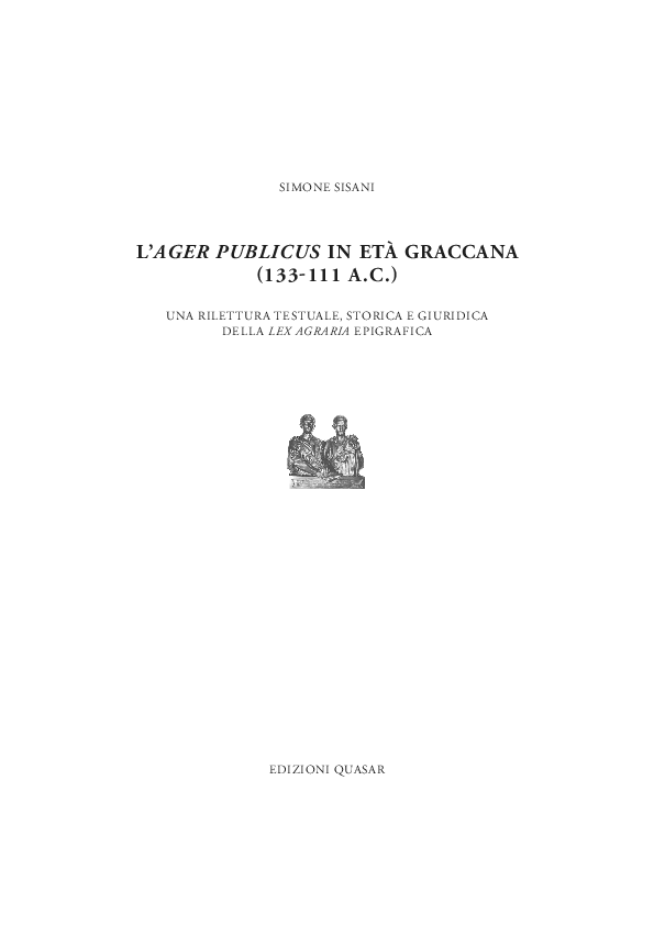 (PDF) (2015) L'ager publicus in età graccana (133-111 a.C.). Una ...