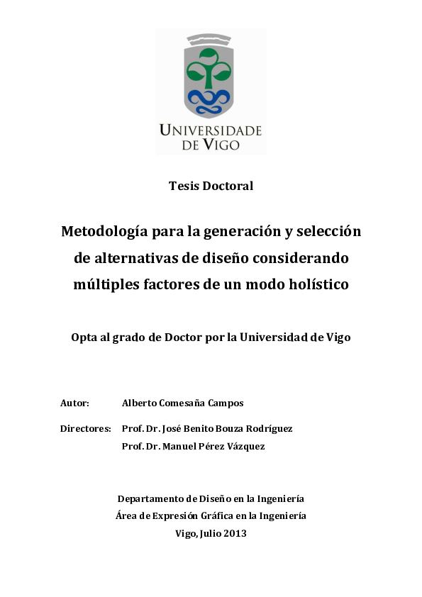 (PDF) Tesis Doctoral Metodología para la generación y selección de ...