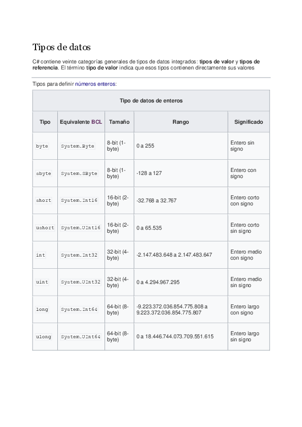 (DOC) Tipos de datos