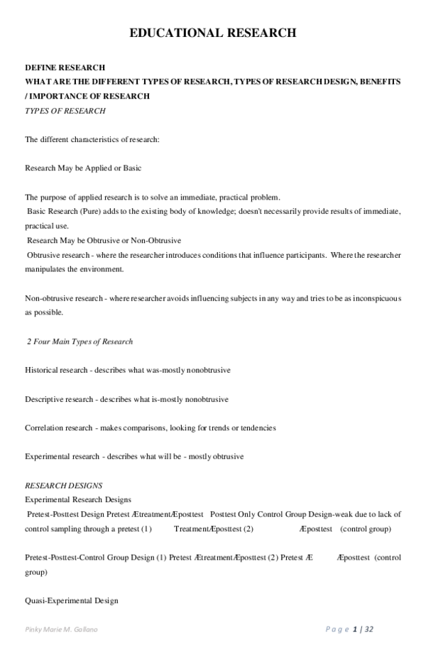 (DOC) EDUCATIONAL RESEARCH