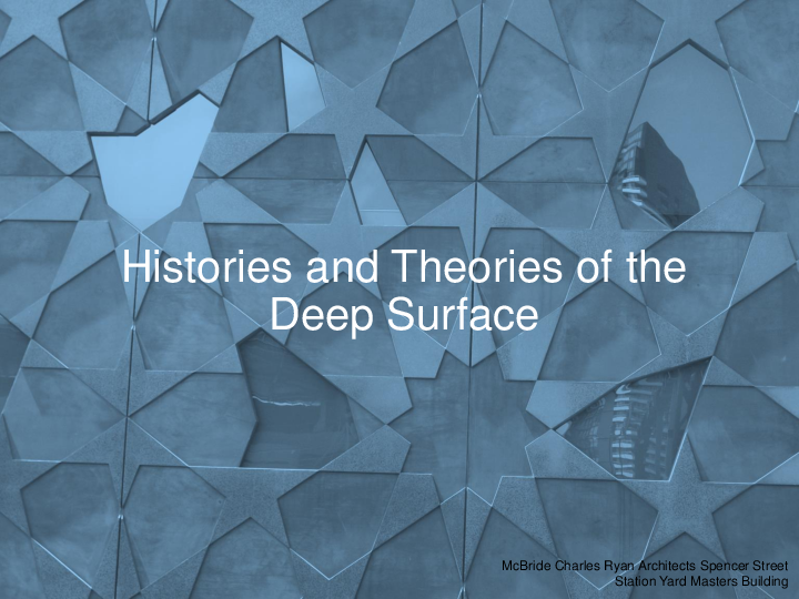 (PDF) Histories and Theories of the Deep Surface | Professor Anuradha ...