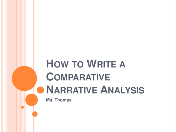 (PDF) HOW TO WRITE A COMPARATIVE NARRATIVE ANALYSIS