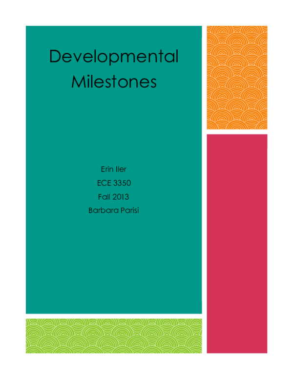 (PDF) Developmental Milestones