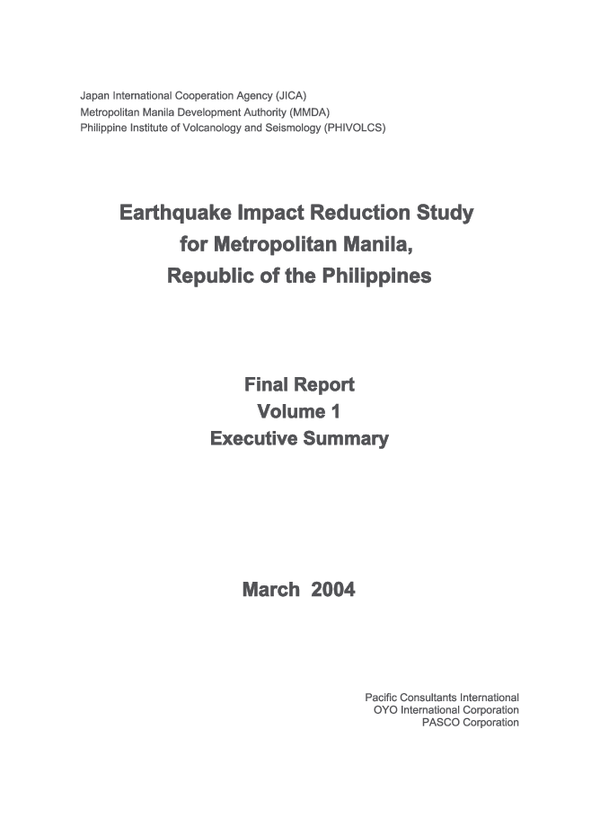 (PDF) Earthquake Impact Reduction Study Volume 1.PDF