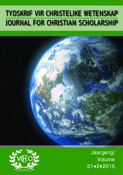 (PDF) TYDSKRIF VIR CHRISTELIKE WETENSKAP JOURNAL FOR CHRISTIAN SCHOLARSHIP