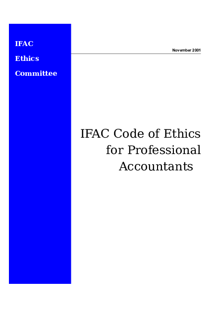 (DOC) IFAC code of ethics 2001