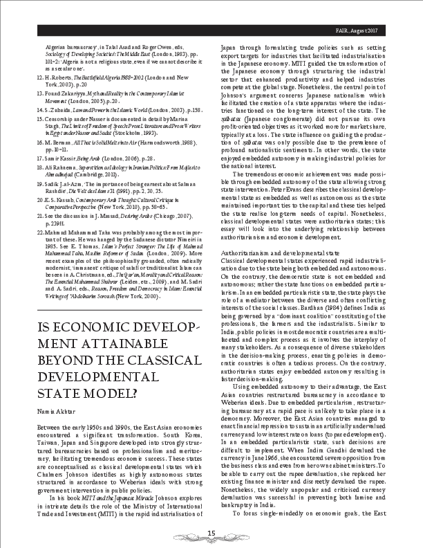 (PDF) IS ECONOMIC DEVELOP- MENT ATTAINABLE BEYOND THE CLASSICAL ...