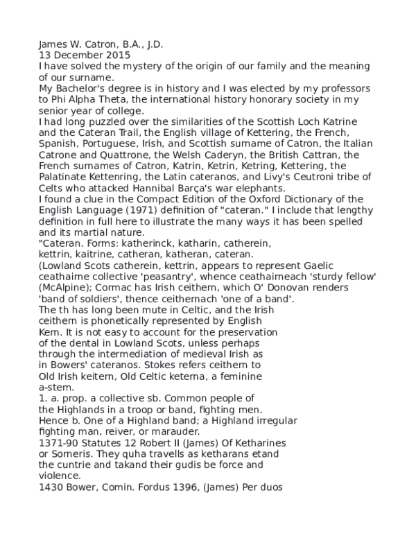 (DOC) James W. Catron, B.A., J.D.doc | james catron - Academia.edu