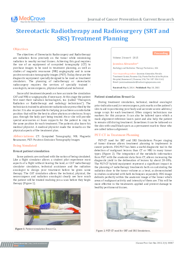 (PDF) Stereotactic Radiotherapy and Radiosurgery (SRT and SRS ...