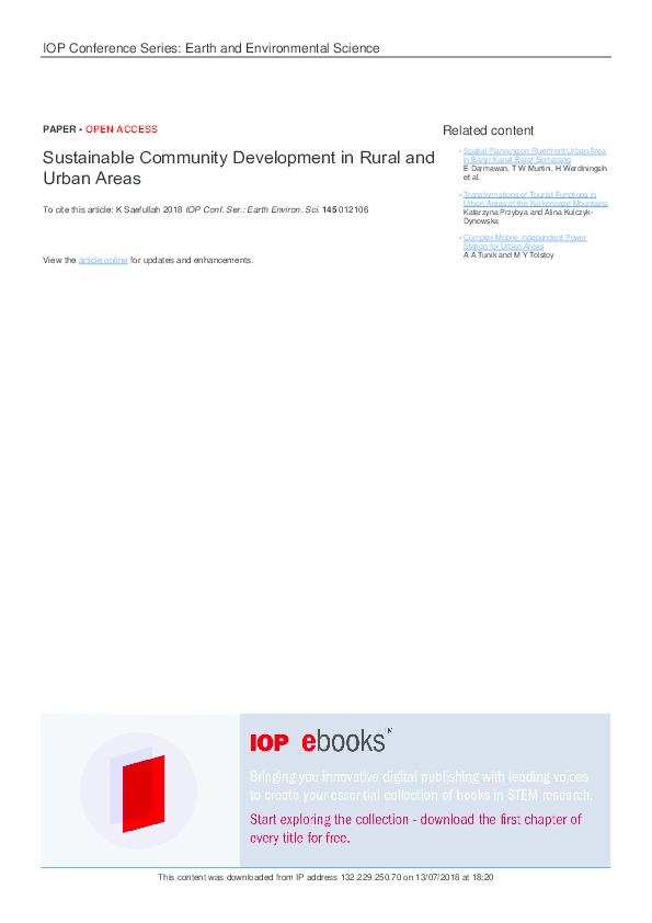 (PDF) IOP Conference Series: Earth and Environmental Science ...