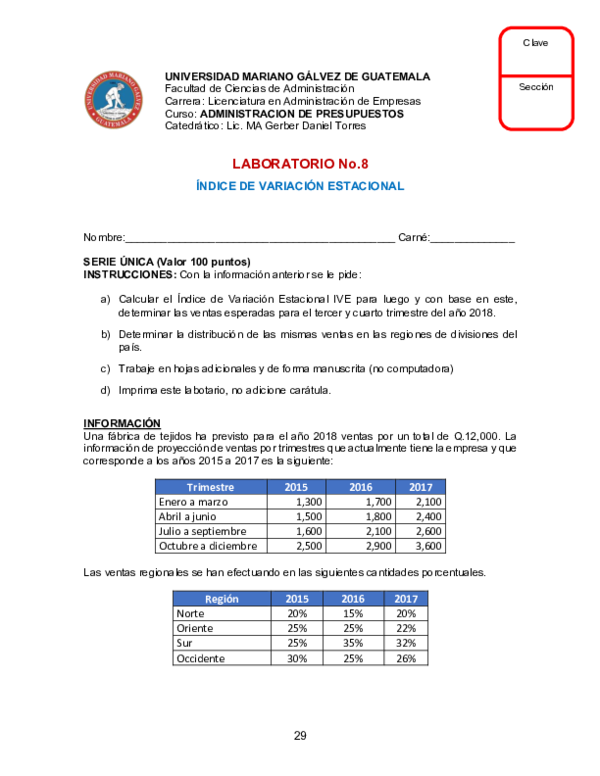 (PDF) LABORATORIO No.8 ÍNDICE DE VARIACIÓN ESTACIONAL