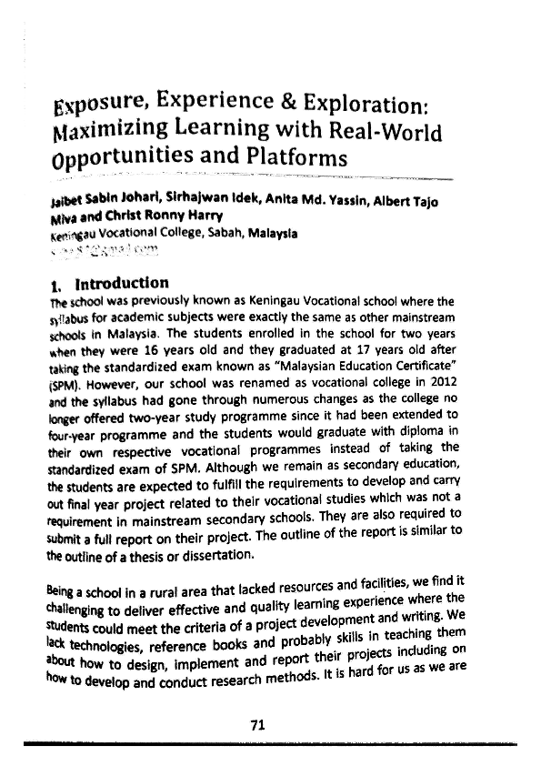 (PDF) Exposure, Experience & Exploration: Maximizing Learning Through ...