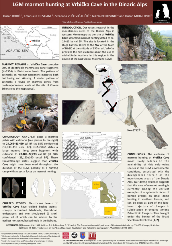 (PDF) “LGM marmot hunting at Vrbička Cave in the Dinaric Alps”, poster ...