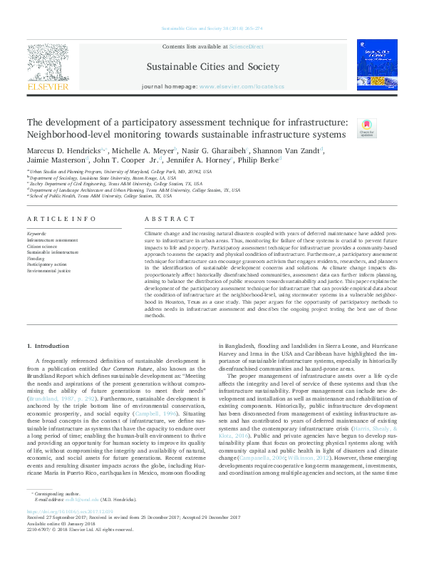 (PDF) The development of a participatory assessment technique for ...