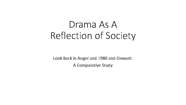 (PPT) Drama As Reflection of Society