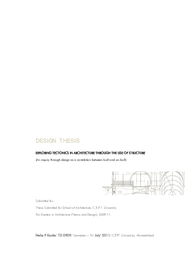(PDF) Neha P Korde M Arch Design Thesis - Abstract