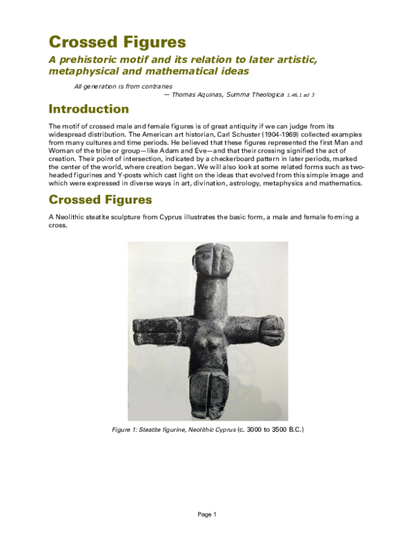 (PDF) Crossed Figures A prehistoric motif and its relation to later ...