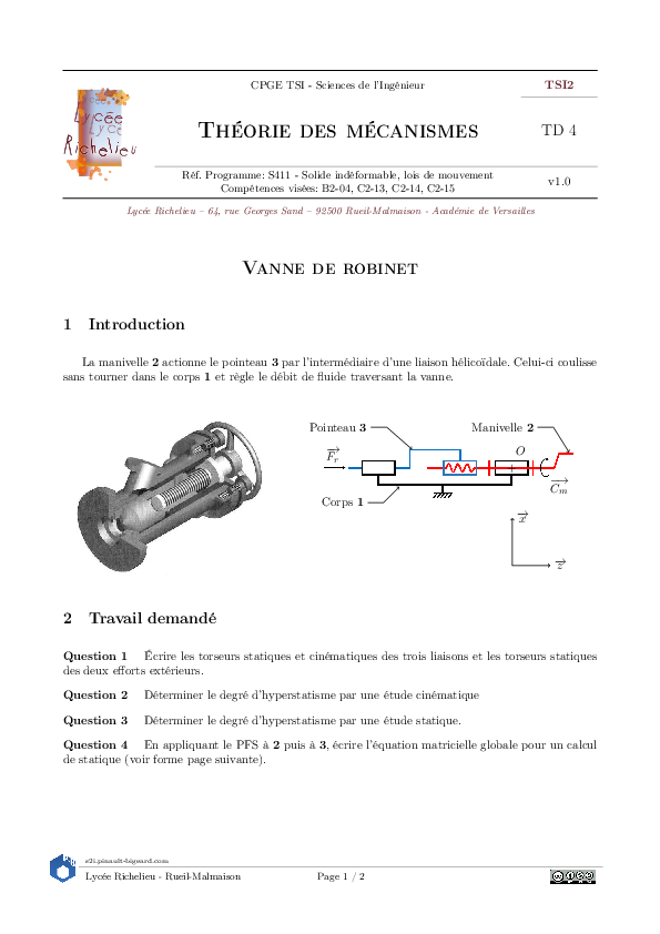 (PDF) Théorie des mécanismes