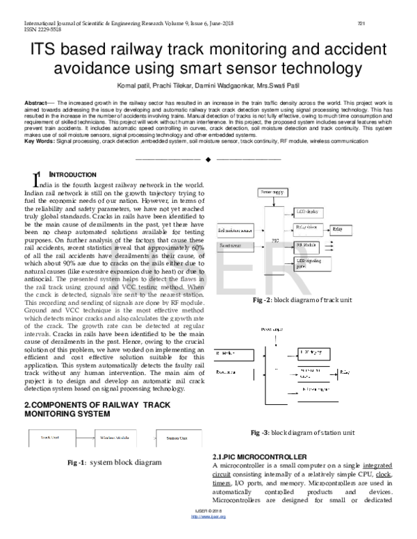 (PDF) ITS based railway track monitoring and accident avoidance using ...