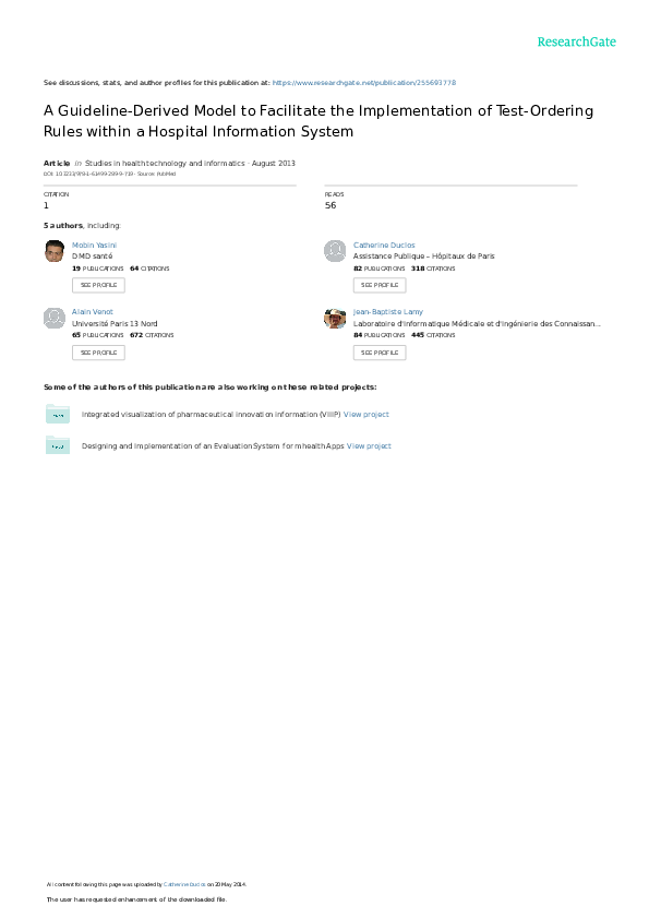 (PDF) A guideline-derived model to facilitate the implementation of ...