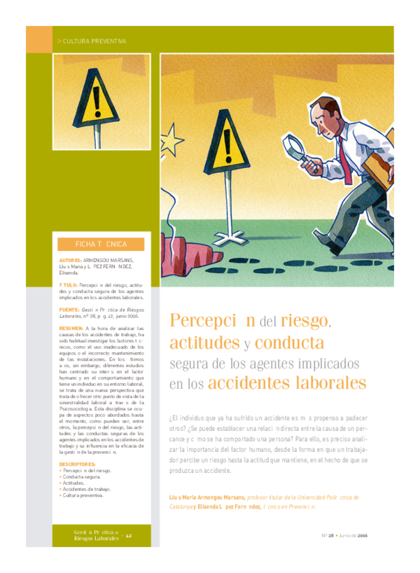 (PDF) Percepción del riesgo