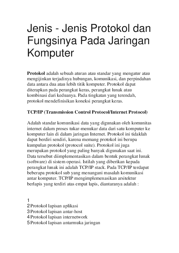 (DOC) Jenis Protokol