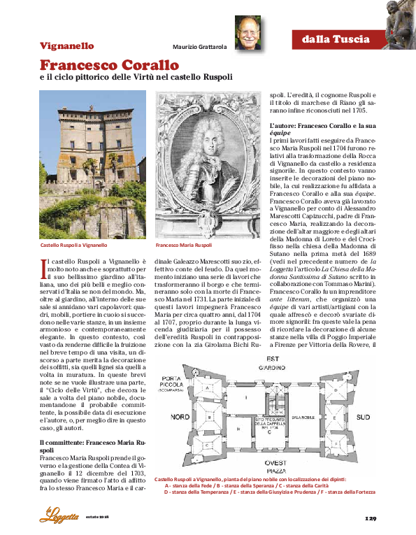 (PDF) FRANCESCO CORALLO E IL CICLO PITTORICO DELLE VIRTU' NEL CASTELLO RUSPOLI DI VIGNANELLO.pdf