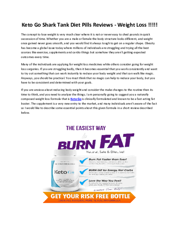 Pdf Keto Go Shark Tank Diet Pills Reviews Weight Loss Paul Pogbass
