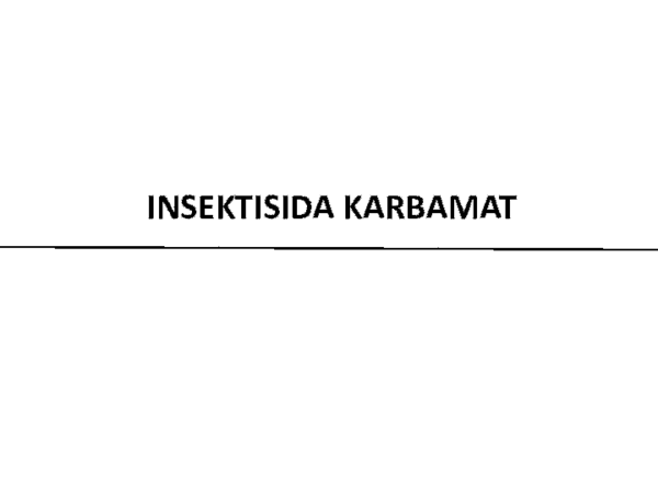 (PDF) INSEKTISIDA KARBAMAT