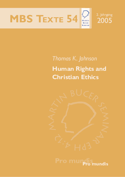 (PDF) Human Rights and Christian Ethics