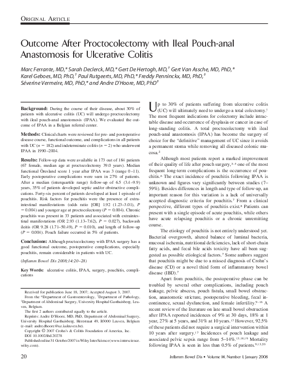 (PDF) Hybrid Single-incision Laparoscopic Restorative Proctocolectomy ...
