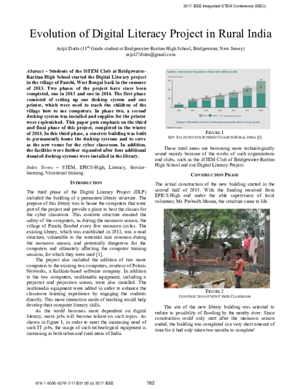 (PDF) Evolution of Digital Literacy Project in Rural India
